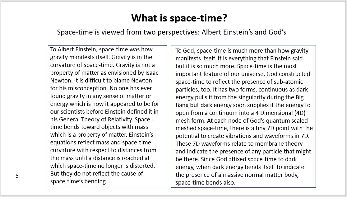 Slide 05 (1) What is space-time?